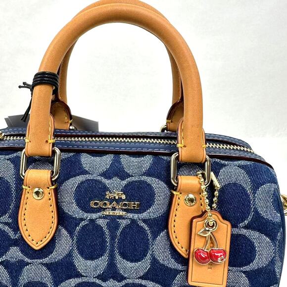 Coach | Bags | Coach Mini Rowan Crossbody Bag In Signature Denim In ...